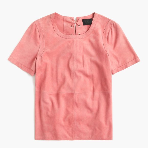 J. Crew | Tops | Nwt2jcrew Collection Laceup Back Suede Top | Poshmark